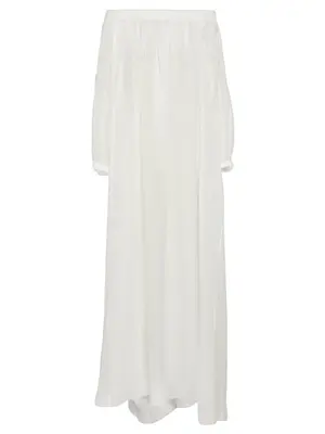 Alaïa Off-shoulder Maxi Dress - White