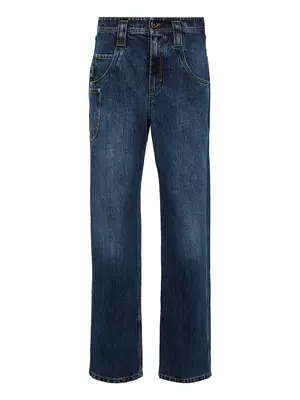 Brunello Cucinelli Mid-rise Wide-leg Jeans - Blue
