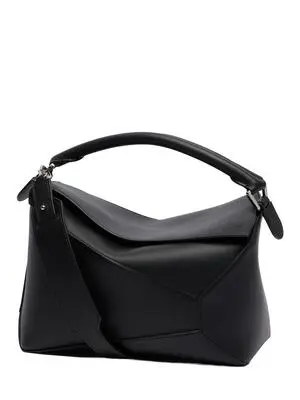 Loewe Puzzle Edge Leather Top-handle Bag - Black