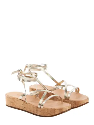 ANCIENT GREEK SANDALS Morfi Platform Sandals - Metallic