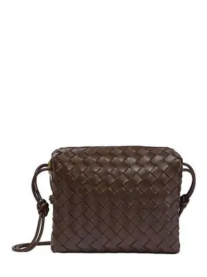 Bottega Veneta Loop Intrecciato Leather Camera Bag - Brown
