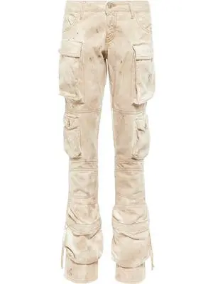 Attico Low-rise Cargo Pants - Beige