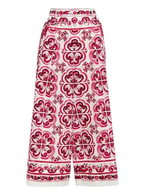 Dolce & Gabbana Printed High-rise Cotton Culottes - Multicoloured