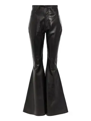 ALAÏA Alaïa Flared Leather Trousers