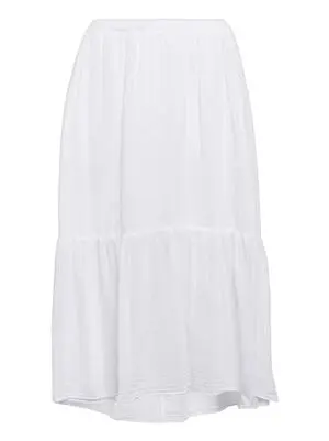 Velvet By Graham & Spencer Mckenna Cotton Midi Skirt - White