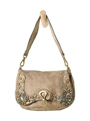 CAMPOMAGGI Bella Di Notte Leather Bag - Cement