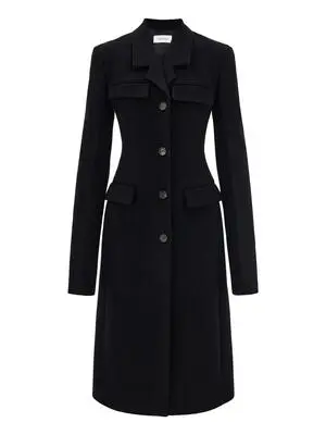 FERRAGAMO Fitted Single-breasted Wool-cashmere Coat - Black