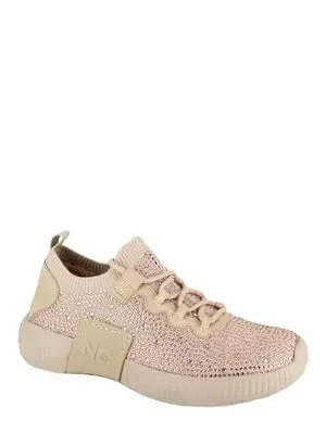 NATIONAL COMFORT Kaycey Rhinestone Embellished Sneakers - Natural Nude