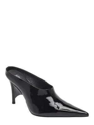 Jeffrey Campbell Pointed Toe Mule - Black Patent