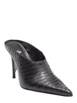 Jeffrey Campbell Pointed Toe Mule - Black Snake