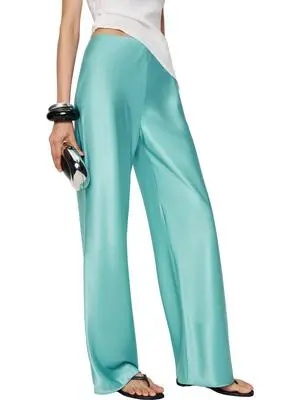 REFORMATION Gale Satin Pant Fountain