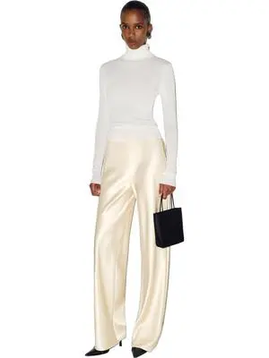 REFORMATION Gale Satin Pant - Ivory