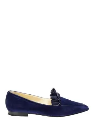 Sarah Flint Gudel Velvet Loafers Navy Velvet