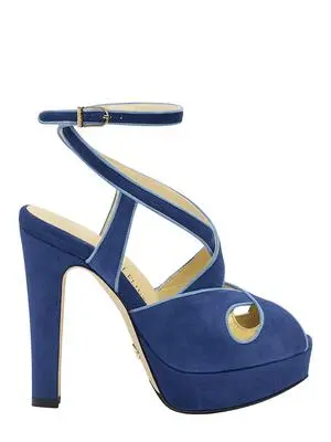 Sarah Flint SARAH FLINT Perfect Sharon 120 Platform Heels Royal Navy Suede