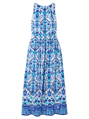 Cara Cara Colomba Floral-print Maxi Dress - Blue