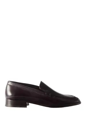 THE ROW Mensy Leather Loafers - Brown