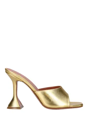 Amina Muaddi Lupita 95 Mules Gold
