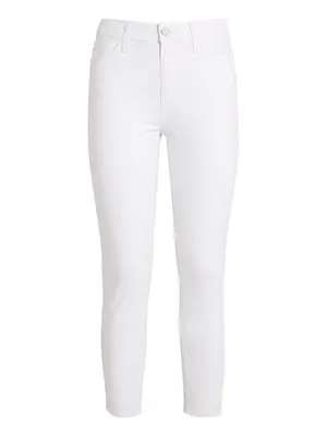 Paige Cropped Hoxton High-rise Skinny Jeans - White