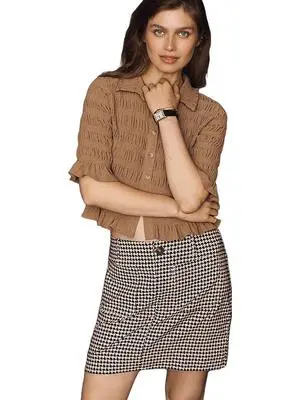 Maeve Colette Mini Skirt - Pink Pattern