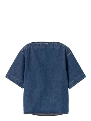 TOTÊME Toteme Dart-Neck Denim Top