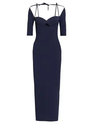 Altuzarra Mareen Ribbed-knit Maxi Dress - Midnight Blue