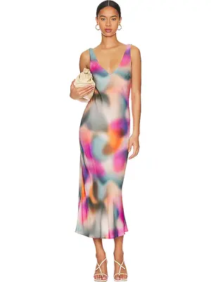 Lna V Slip Dress - Kaleidoscope