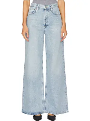 AGOLDE Dame High Rise Wide Leg Jeans - Conflict