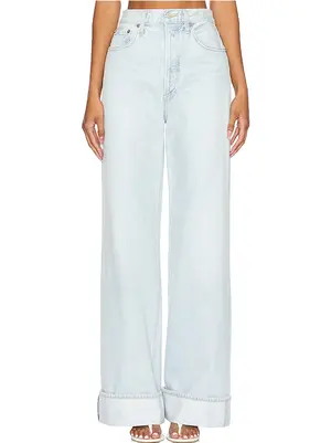 AGOLDE Dame High Rise Wide Leg Jeans - Revive