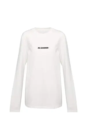 JIL SANDER Logo Cotton Sweatshirt - White