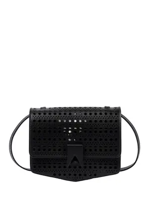 Alaïa Le Papa Small Vienne Leather Crossbody Bag - Black