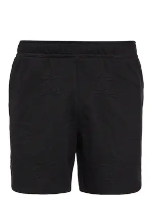 Burberry Jacquard Cotton-blend Shorts - Black