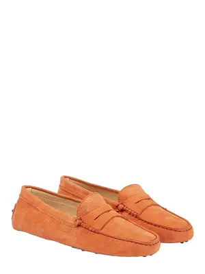 TOD'S Gommino Leather Moccasins - Orange