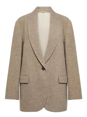 Brunello Cucinelli Single-breasted Blazer - Grey