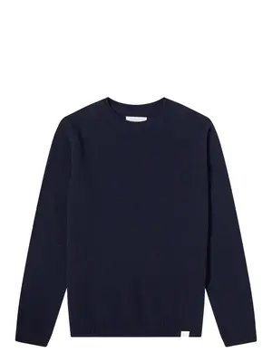 Norse Projects Sigfred Lambswool Crew Knit - Dark Navy