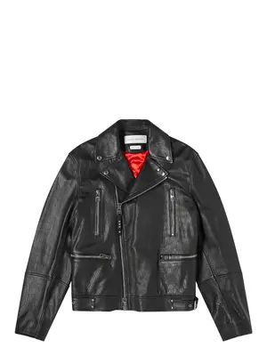 Alexander McQueen Leather Biker Jacket - Black