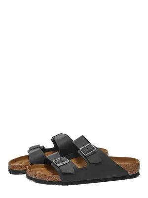 BIRKENSTOCK Arizona Two-strap Sandals - Black Oiled Leather