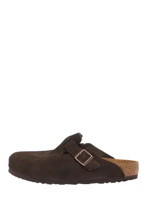 BIRKENSTOCK Boston SFB Clog Mocha Suede