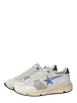 GOLDEN GOOSE Running Sole Sneakers - Creamy White Ice/blue