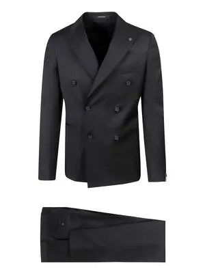 Tagliatore Virgin Wool Tuxedo - Black