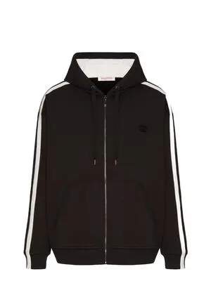 Valentino Garavani Vlogo Signature Zip-up Hoodie - Black