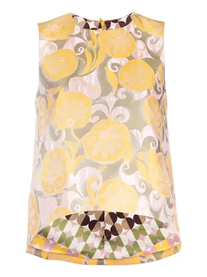 La DoubleJ La Scapa Jacquard Top - Yellow