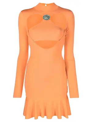 Roberto Cavalli Cut-out Mini Dress - Orange