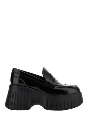 Hogan H-stripes Platform Loafers - Black