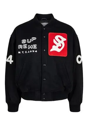 Supreme Tourist Varsity Jacket Black