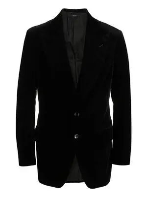 TOM FORD Velvet Single-breasted Blazer - Black