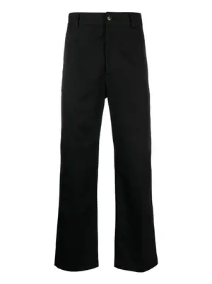 Acne Studios Straight-leg Cotton Trousers - Black