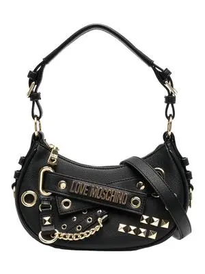 MOSCHINO Logo-Plaque Embellished Shoulder Bag