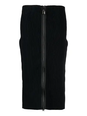 TOM FORD Ribbed Knit Pencil Skirt - Black