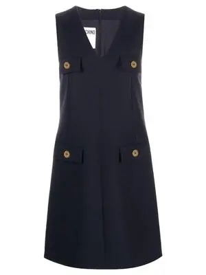 Moschino Sleeveless Tailored Dress - Blue