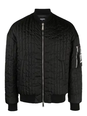 Dsquared2 Logo-patch Bomber Jacket - Black